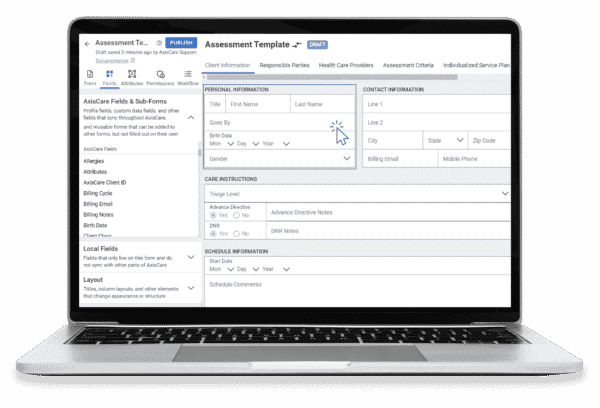 Personalized Custom Forms | AxisCare