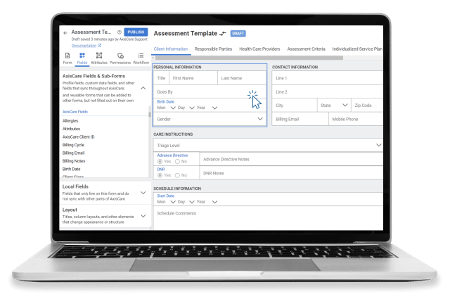 Personalized Custom Forms | AxisCare