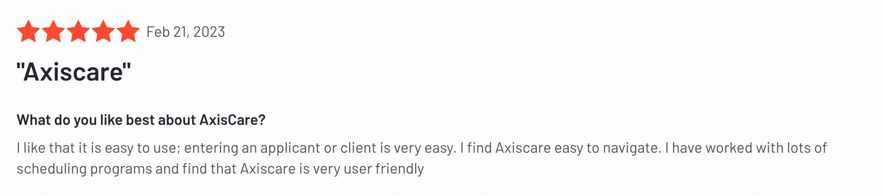 AxisCare Software G2 Spring 2023 Badges