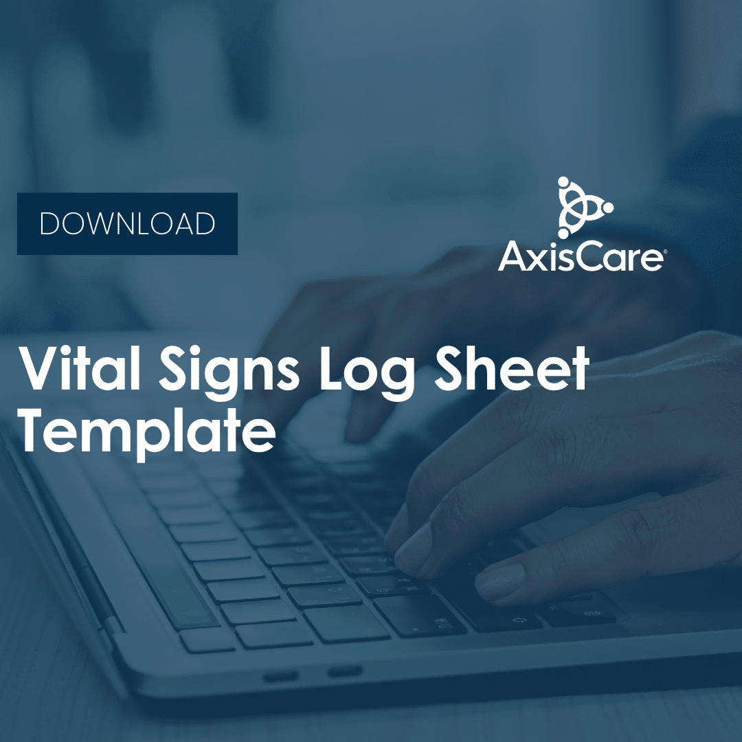 Vital Signs Log Sheet Template | AxisCare